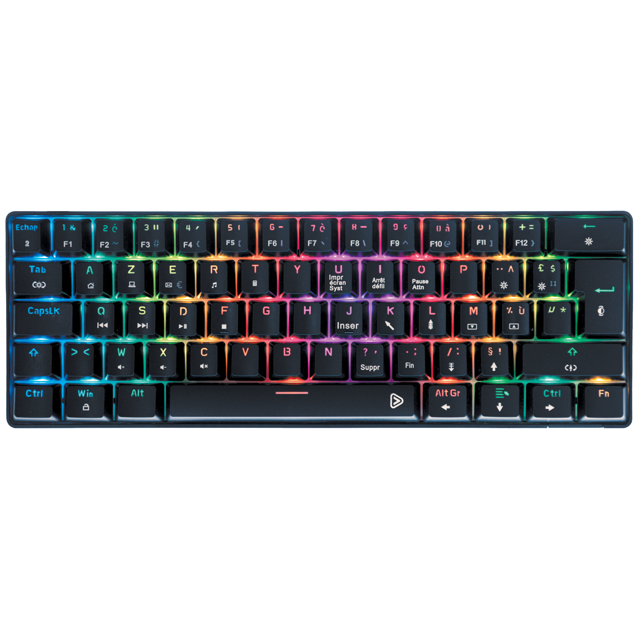 CA-140 Clavier Méca 60% Noir RGB - OnLan Gaming